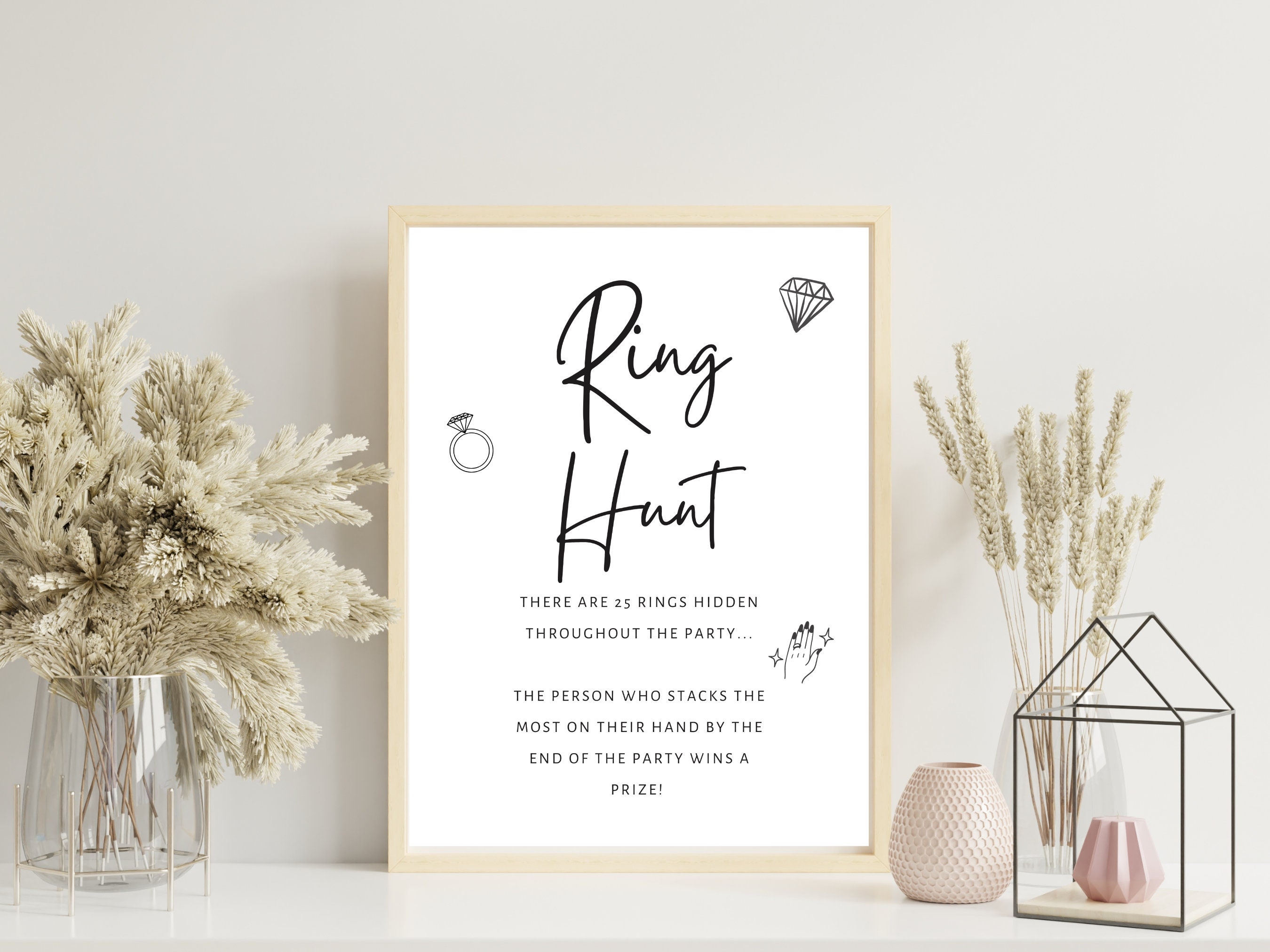 Ring Hunt Engagement Party Game,printable Ring Hunt,they're Engaged ...