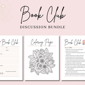 Book Club Printable Bundle,book Review Questions,discussion Starters ...