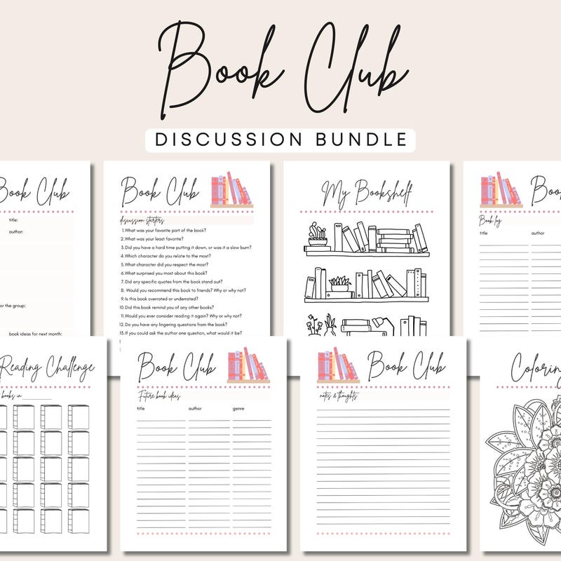 Book Club Print Out - Etsy