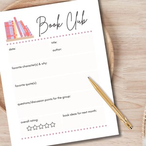 Printable Book Club Guide | Book Discussion Topic Questions | Book ...
