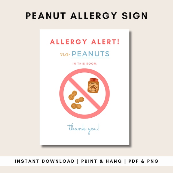 Peanut Allergy - Etsy