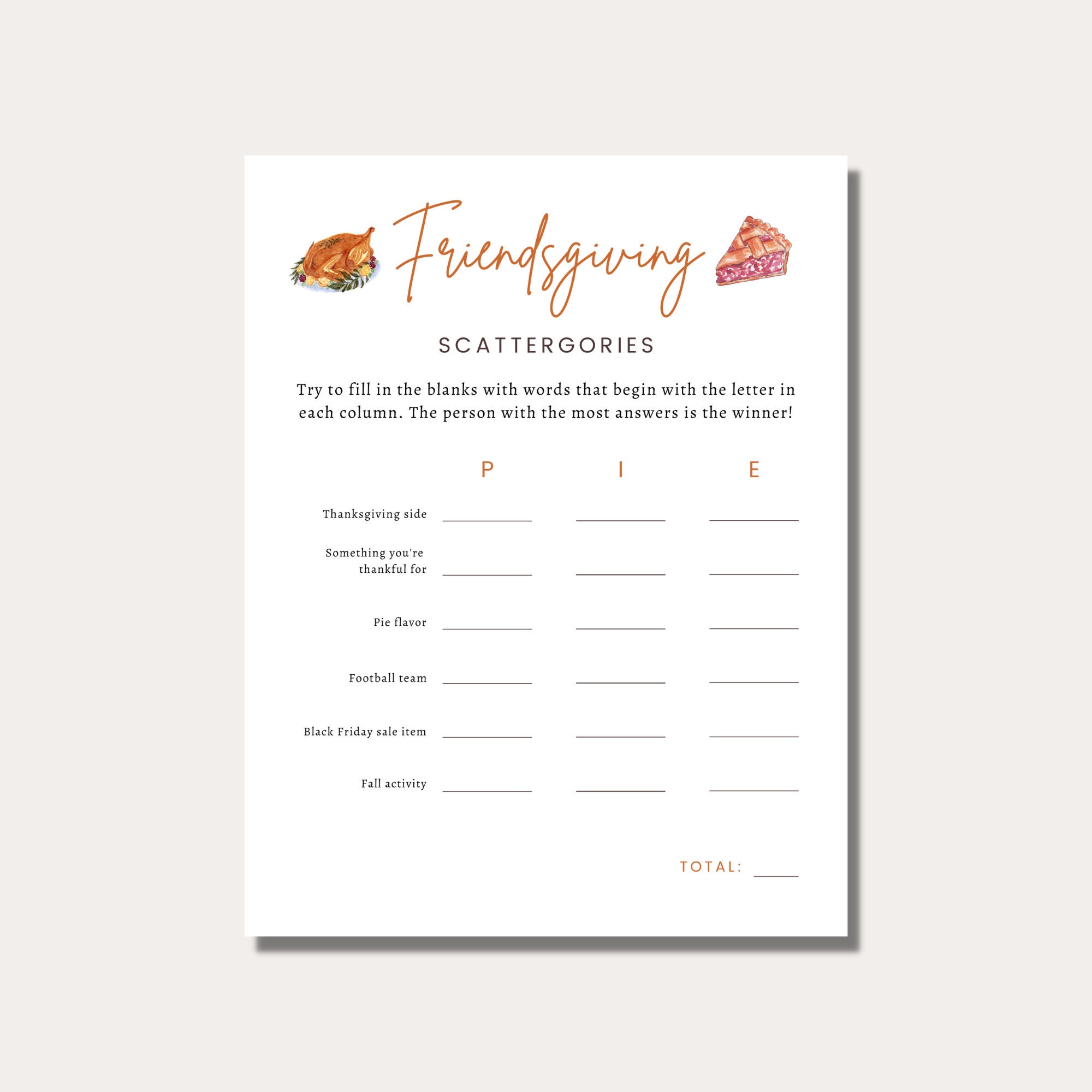 Friendsgiving Game Bundle,i Am Thankful For,thanksgiving Bingo ...