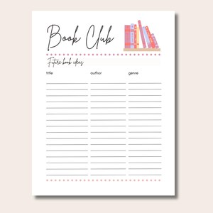 Printable Book Club Kit, Bookclub Guide Questions, Book Club Topics ...