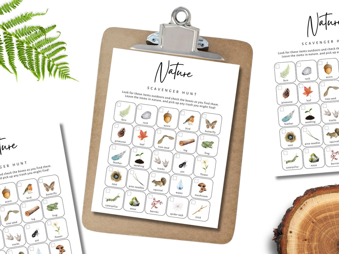 Nature Scavenger Hunt | Printable Kids Outdoor Treasure Hunt ...