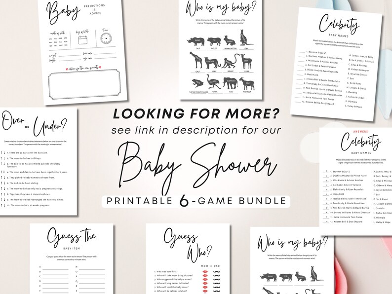 Printable Game for Baby Shower, Guess Who Said It Party Game, Gender ...