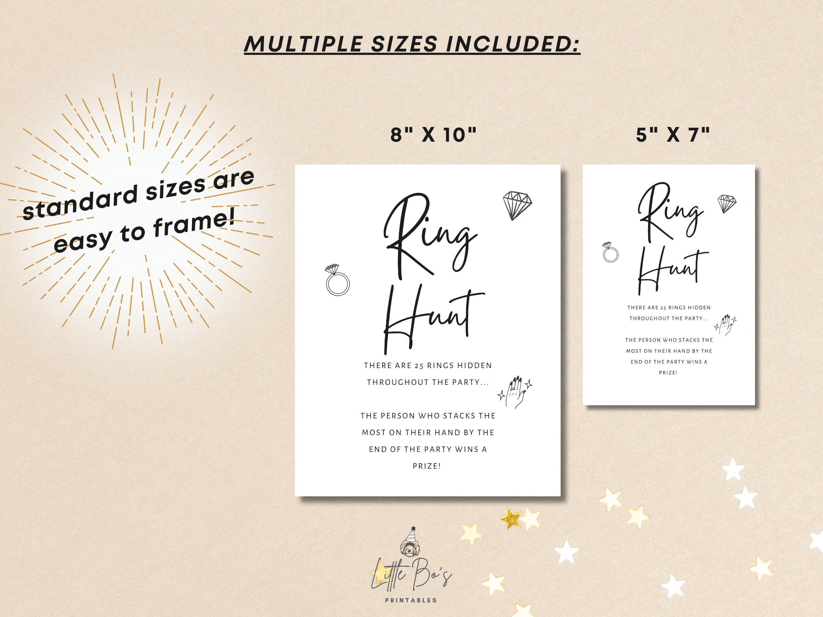 Ring Hunt Engagement Party Game,printable Ring Hunt,they're Engaged ...