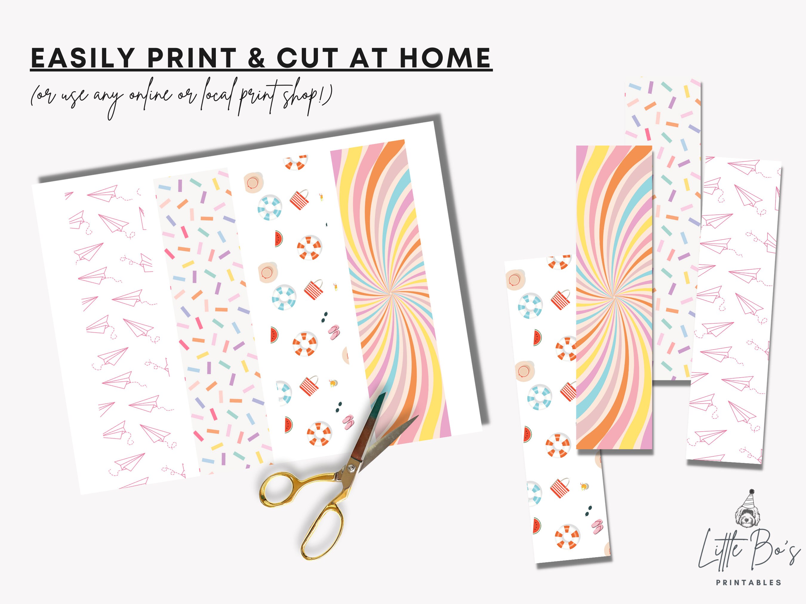 Printable Bookmark Bundle Print Book Mark Teen Teenage Girl Reading ...