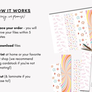 Printable Bookmark Bundle Print Book Mark Teen Teenage Girl Reading ...