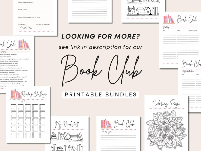 Printable Book Club Guide Book Discussion Topic Questions Book Review ...