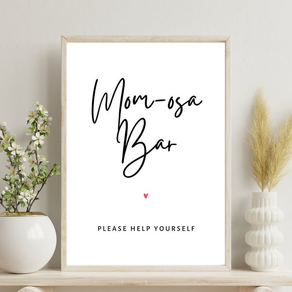Mom Mosa Bar Sign - Etsy