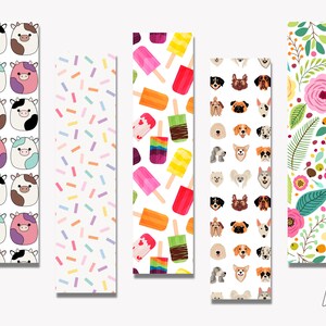 Printable Bookmark Bundle Print Book Mark Teen Teenage Girl Reading ...