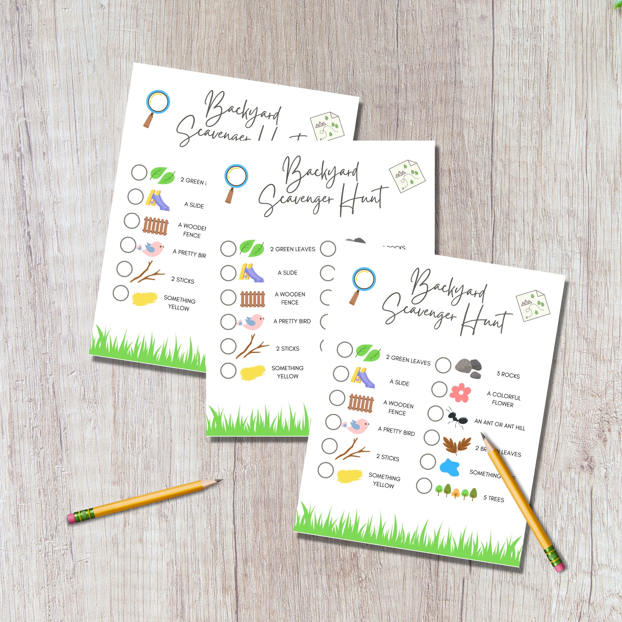 Backyard Scavenger Hunt Game Kids Summer Printable Outdoor Treasure ...
