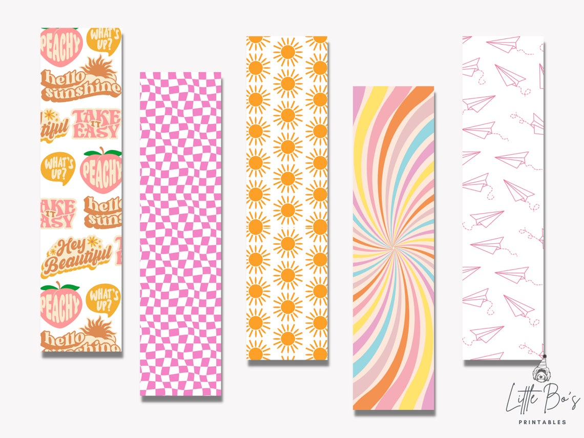 Printable Bookmark Bundle Print Book Mark Teen Teenage Girl Reading ...