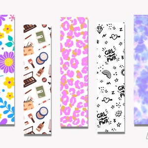 Printable Bookmark Bundle Print Book Mark Teen Teenage Girl Reading ...