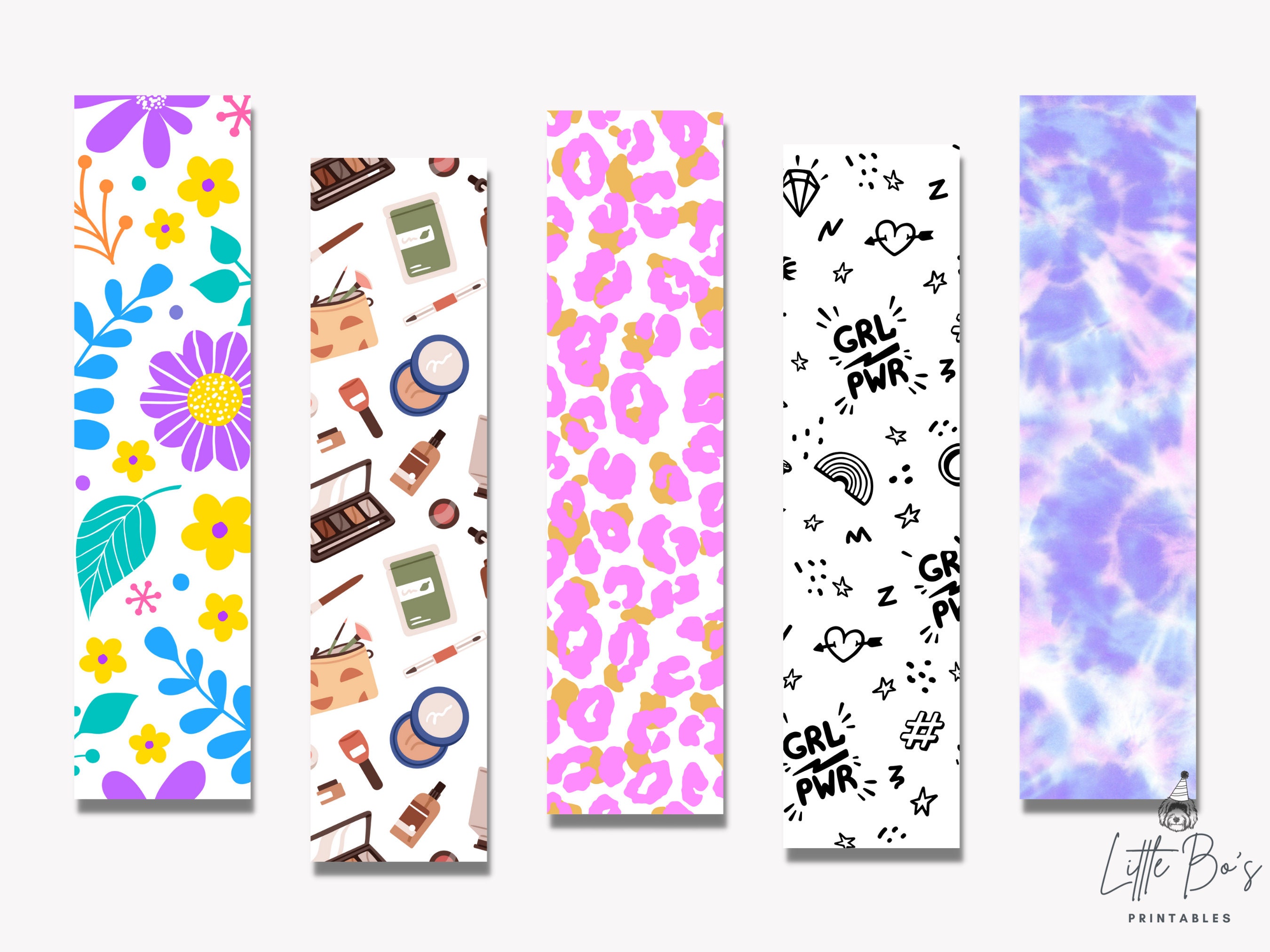 Printable Bookmark Bundle Print Book Mark Teen Teenage Girl Reading ...