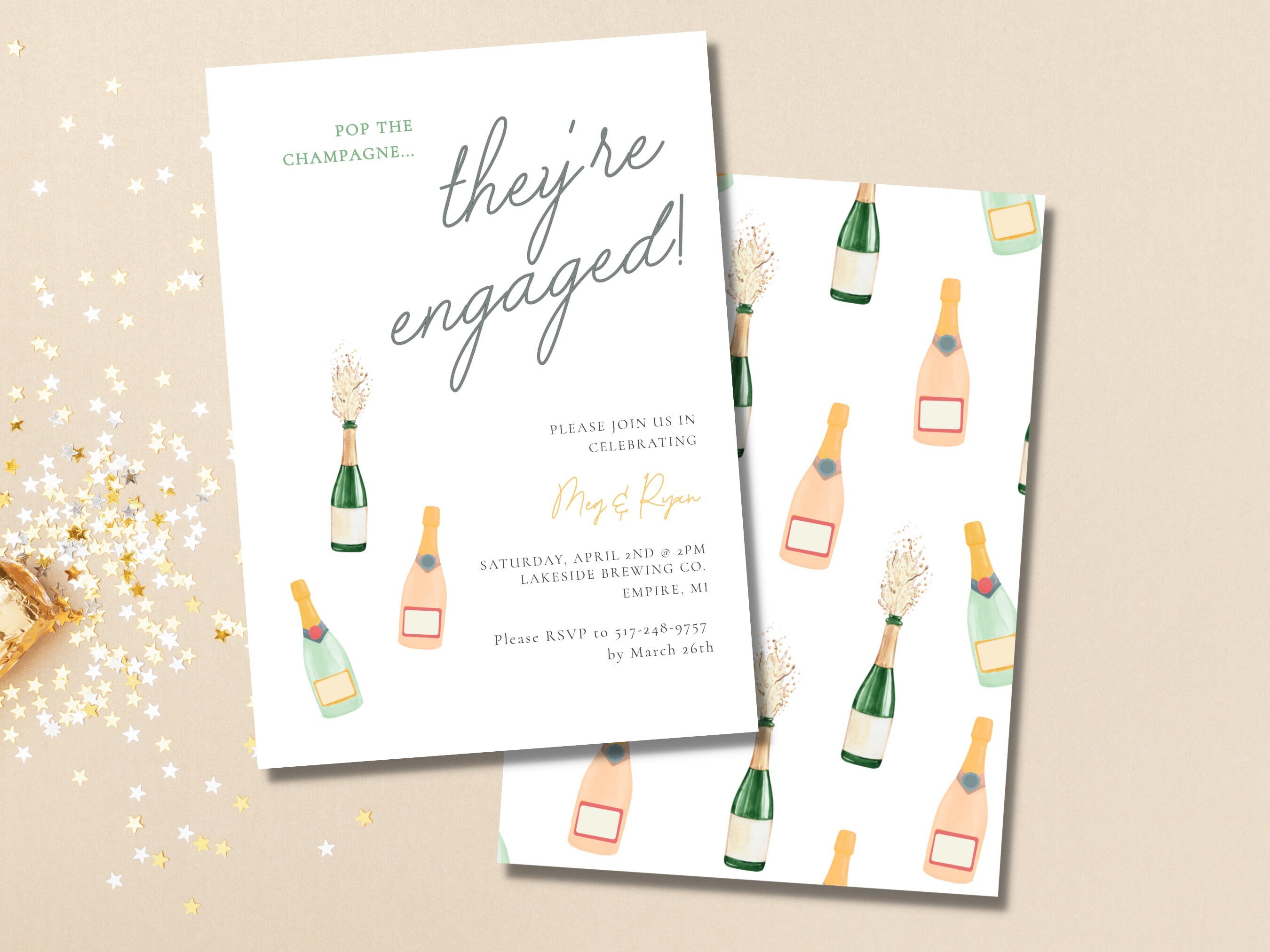 Editable Engagement Party Invitation Printable Evite Invite Engagement ...