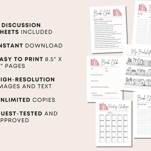 Printable Book Club Kit, Bookclub Guide Questions, Book Club Topics ...