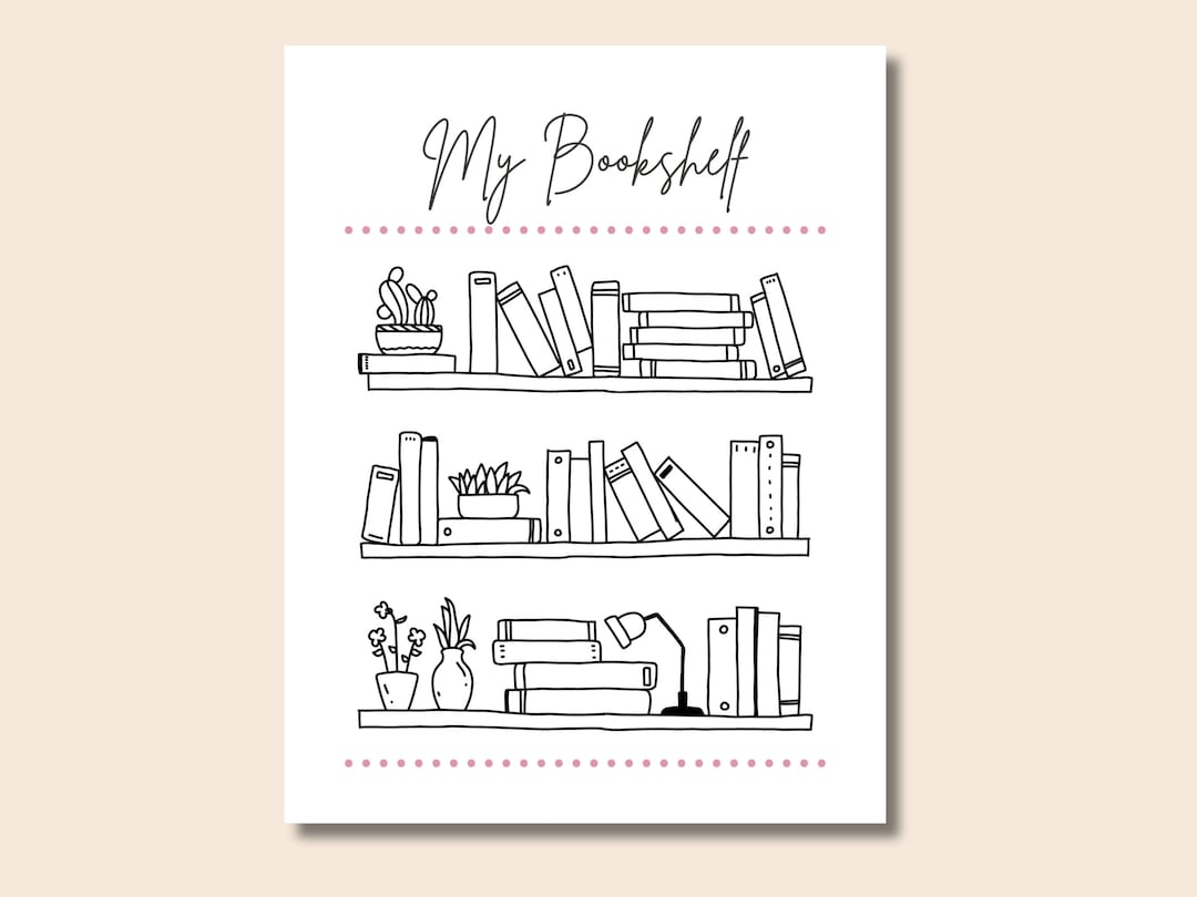 My Bookshelf Printable Tracker | Book Club Fillable Book Shelf Visual ...