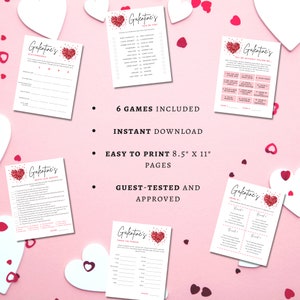 Galentine's Day Printable Party Game Bundle, Valentines Day, Ladies ...