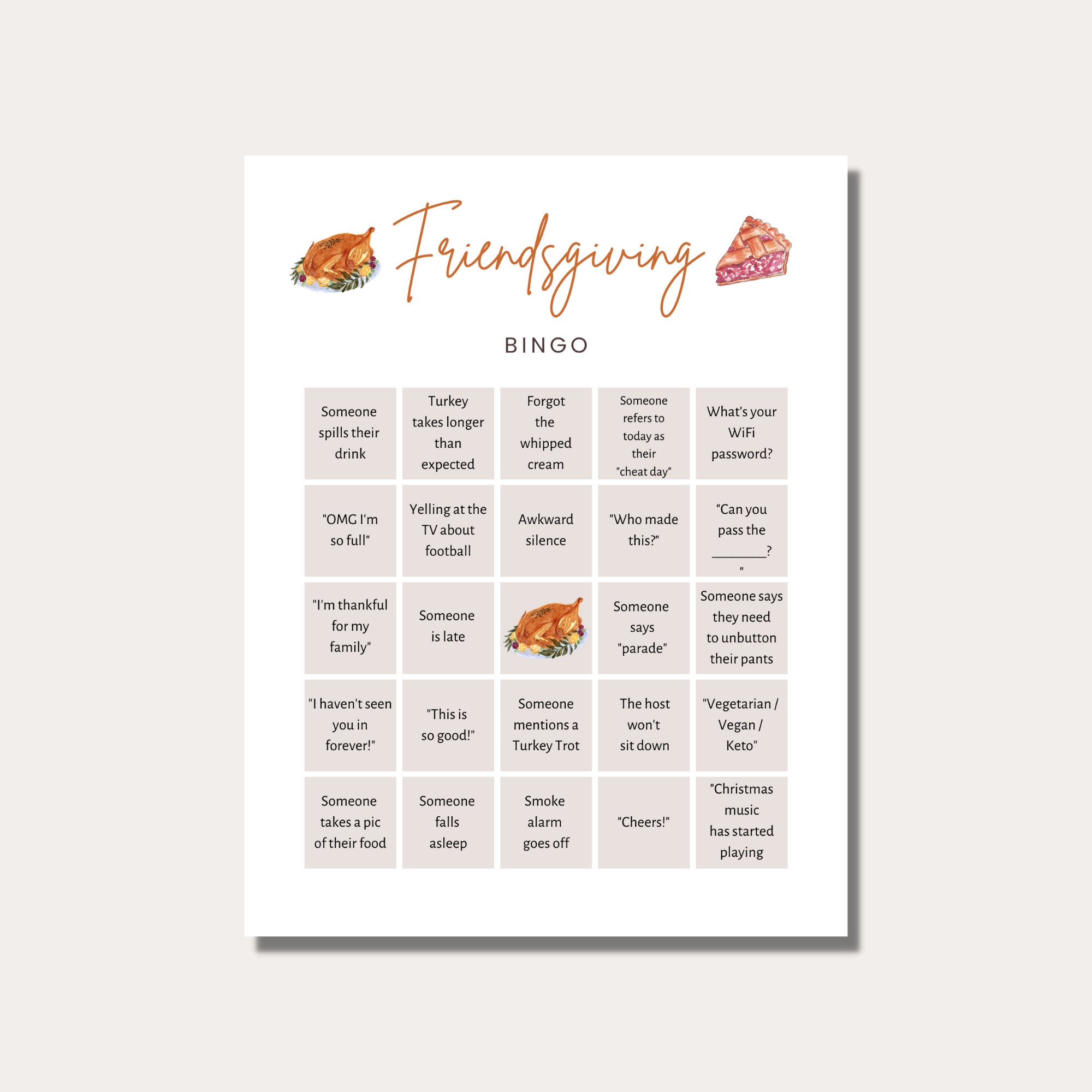 Friendsgiving Game Bundle,i Am Thankful For,thanksgiving Bingo ...