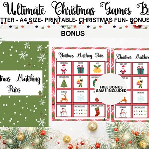 11 Christmas Games Bundle, Christmas Printable Games for Kids and ...