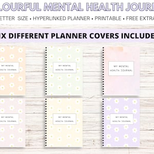 Colourful Digital Mental Health Planner, Digital Mental Health Journal ...