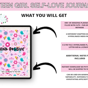 Teen Self-love Journal, Teen Mental Health & Teen Self-care Planner ...