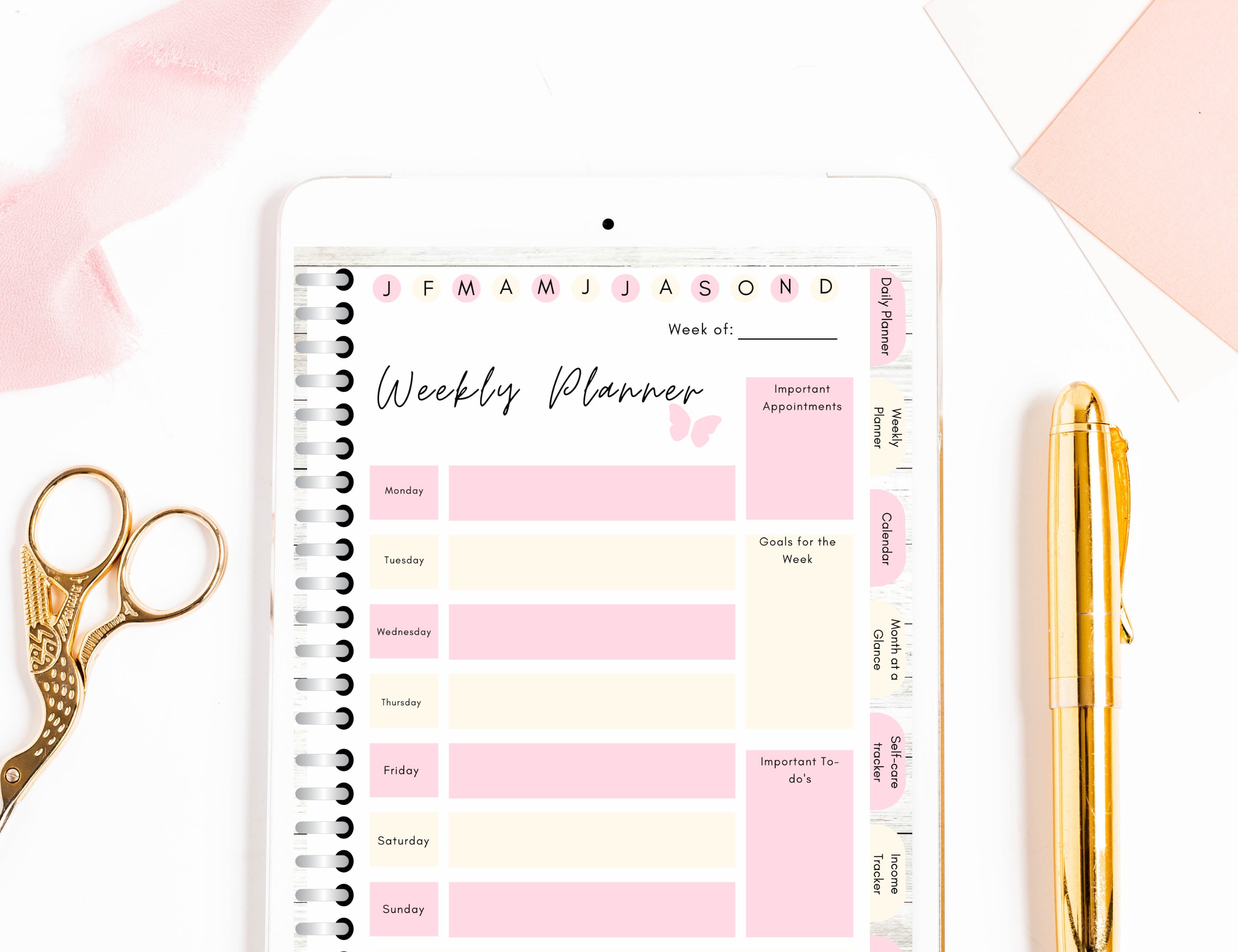 PLR Canva Digital Planner Template, Cute PLR Planner Template, Digital ...