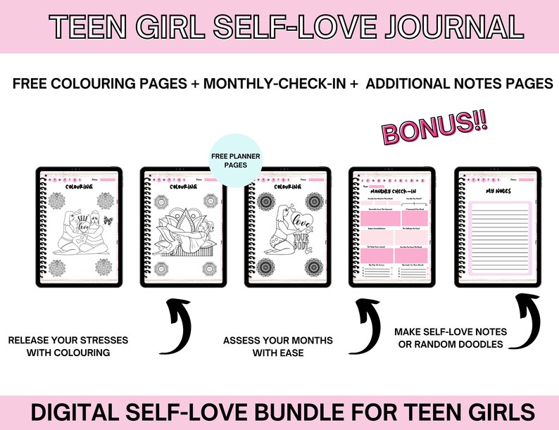 Teen Self-love Journal, Teen Mental Health & Teen Self-care Planner ...