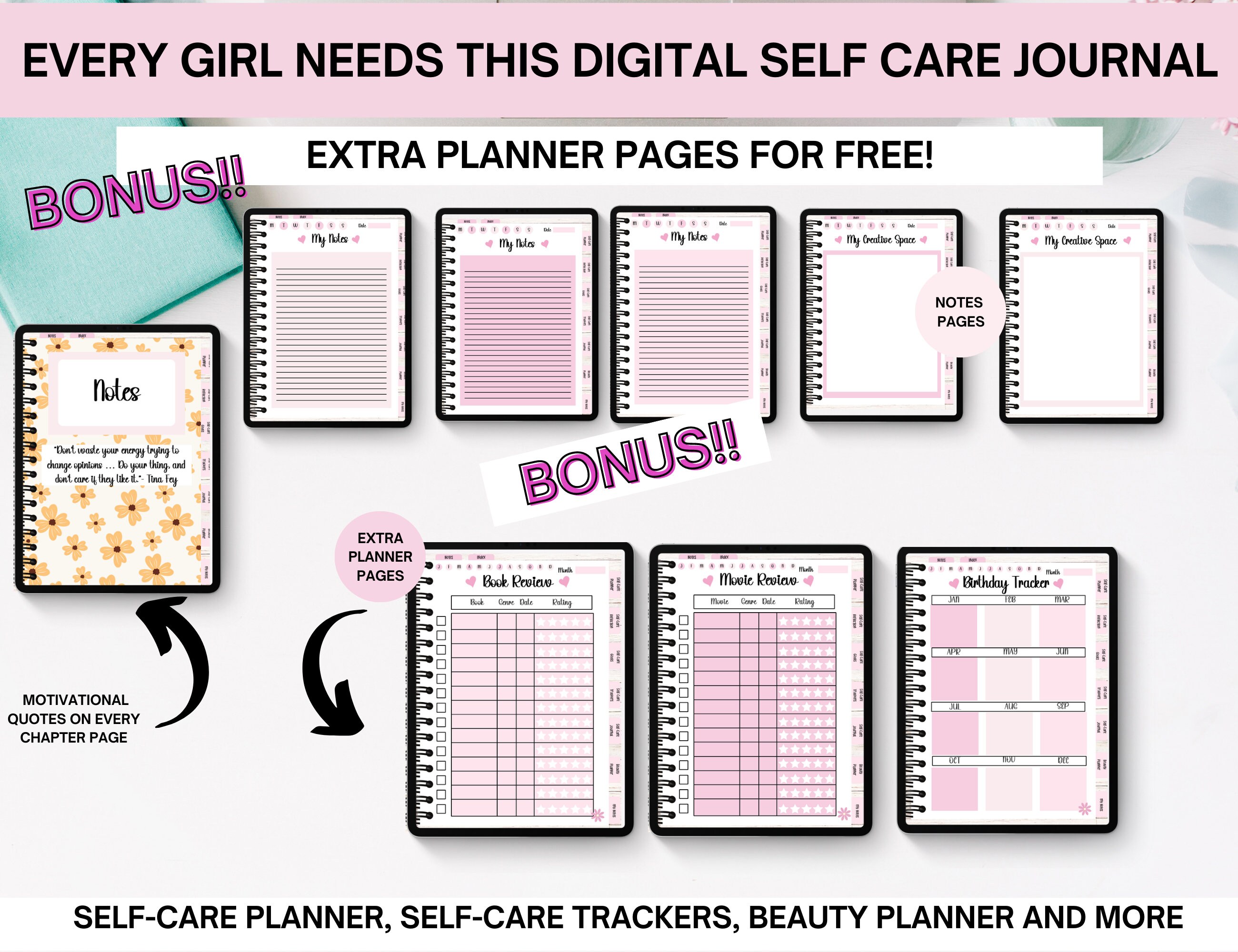Self Care Journal Self Care Digital Planner Self Love - Etsy