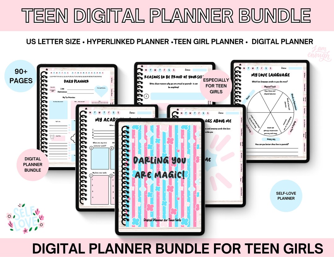 Teen Digital Planner, Teen Mental Health, Teen Self-care & Teen Self ...
