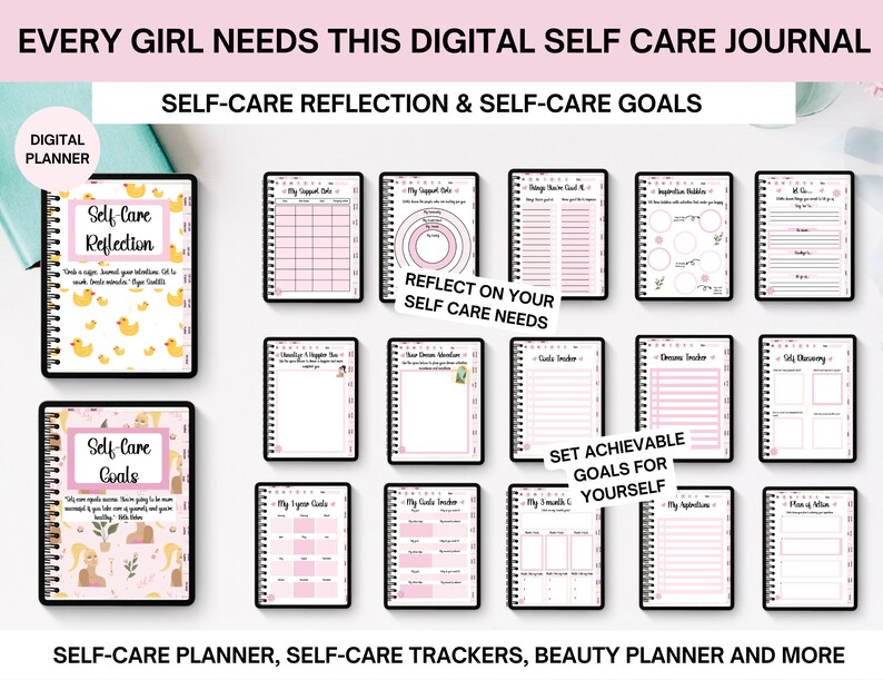 Self Care Journal, Self Care Digital Planner, Self Love Workbook ...