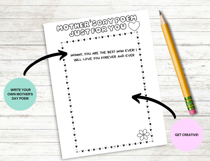 Printable Mothers Day Coloring Pages, Mothers Day Poem and Happy ...