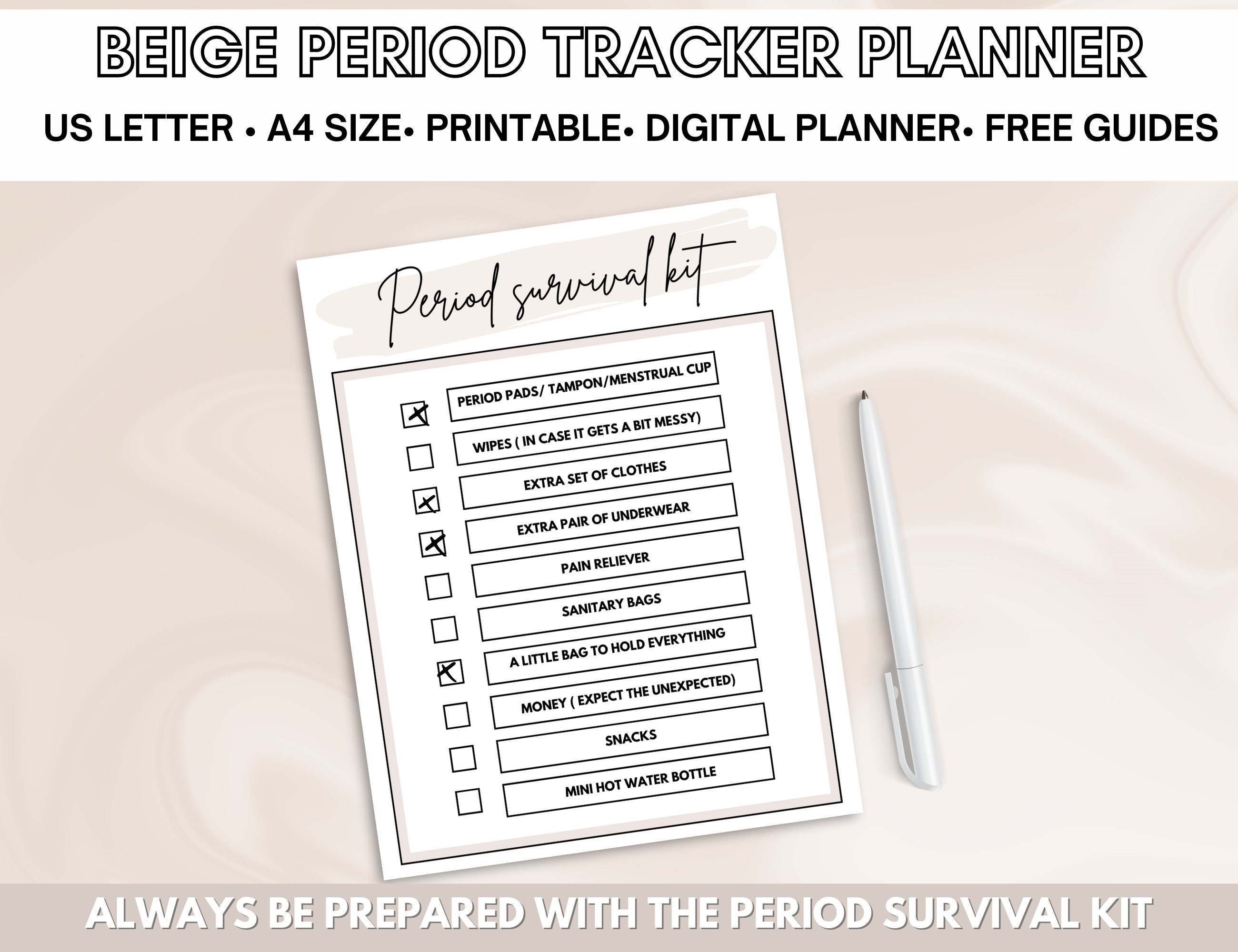 Period Tracker Printable Planner Journal Your Periods With - Etsy