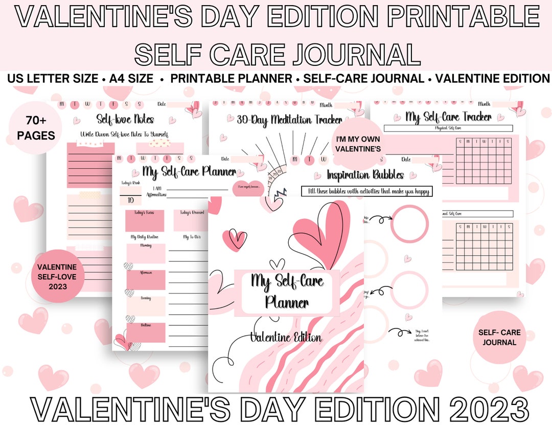 Self Care Planner Printable: Valentine's Day Self Love Journal ...