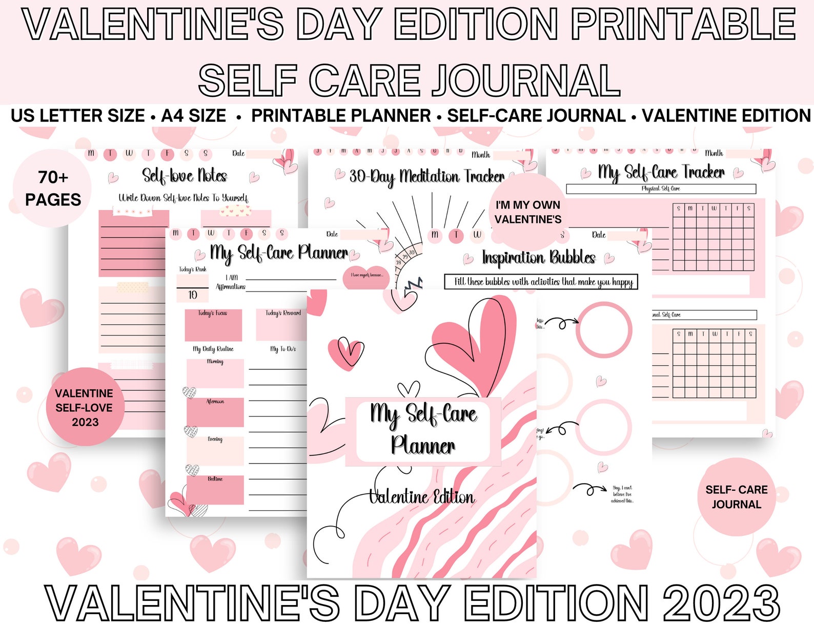 Self Care Planner Printable: Valentine's Day Self Love Journal ...
