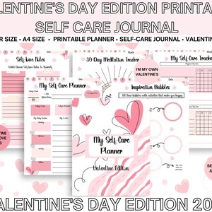 Self Care Planner Printable: Valentine's Day Self Love Journal ...