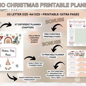 Boho Christmas Printable Planner 2022, Plan and Organize Your Holidays ...