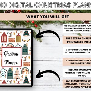 Boho Christmas Digital Planner 2022, Plan and Organize Your Holidays ...