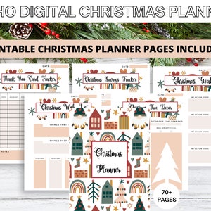 Boho Christmas Digital Planner 2022, Plan and Organize Your Holidays ...