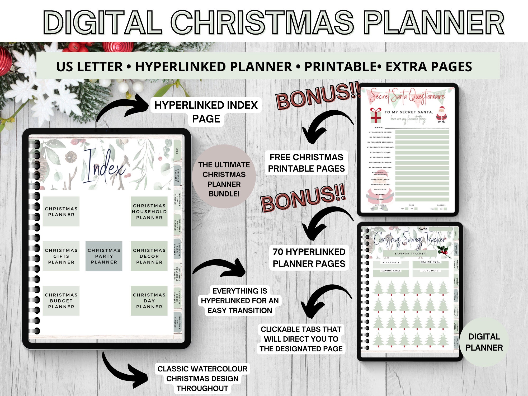 Christmas Digital Planner 2022, Plan and Organise Your Holidays With ...