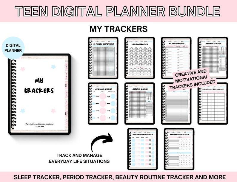 Teen Digital Planner, Teen Mental Health, Teen Self-care & Teen Self ...