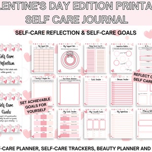 Self Care Planner Printable: Valentine's Day Self Love Journal ...