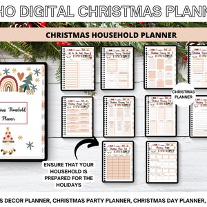 Boho Christmas Digital Planner 2022, Plan and Organize Your Holidays ...