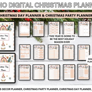 Boho Christmas Digital Planner 2022, Plan and Organize Your Holidays ...