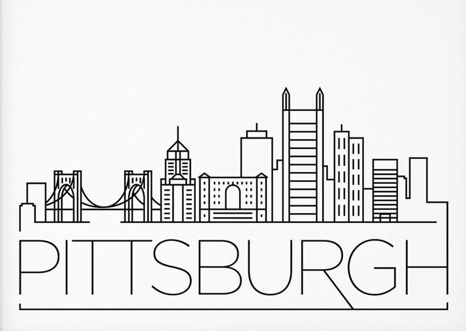 Pittsburgh City Skyline Svg Png, Cricut, Silhouette, Customized Trip ...