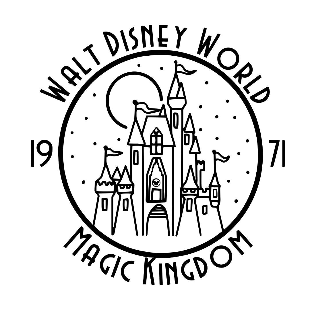 Disney World Magic Kingdom 1971 Svg Png, Cricut, Silhouette, Customized ...