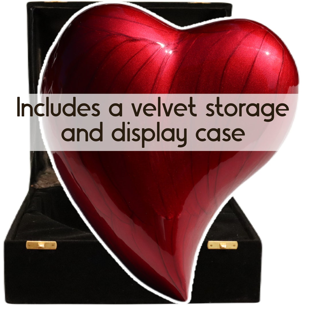 Heart Shaped Cremation Urn – Full Size Adult 210 Lbs Funeral Urn With ...