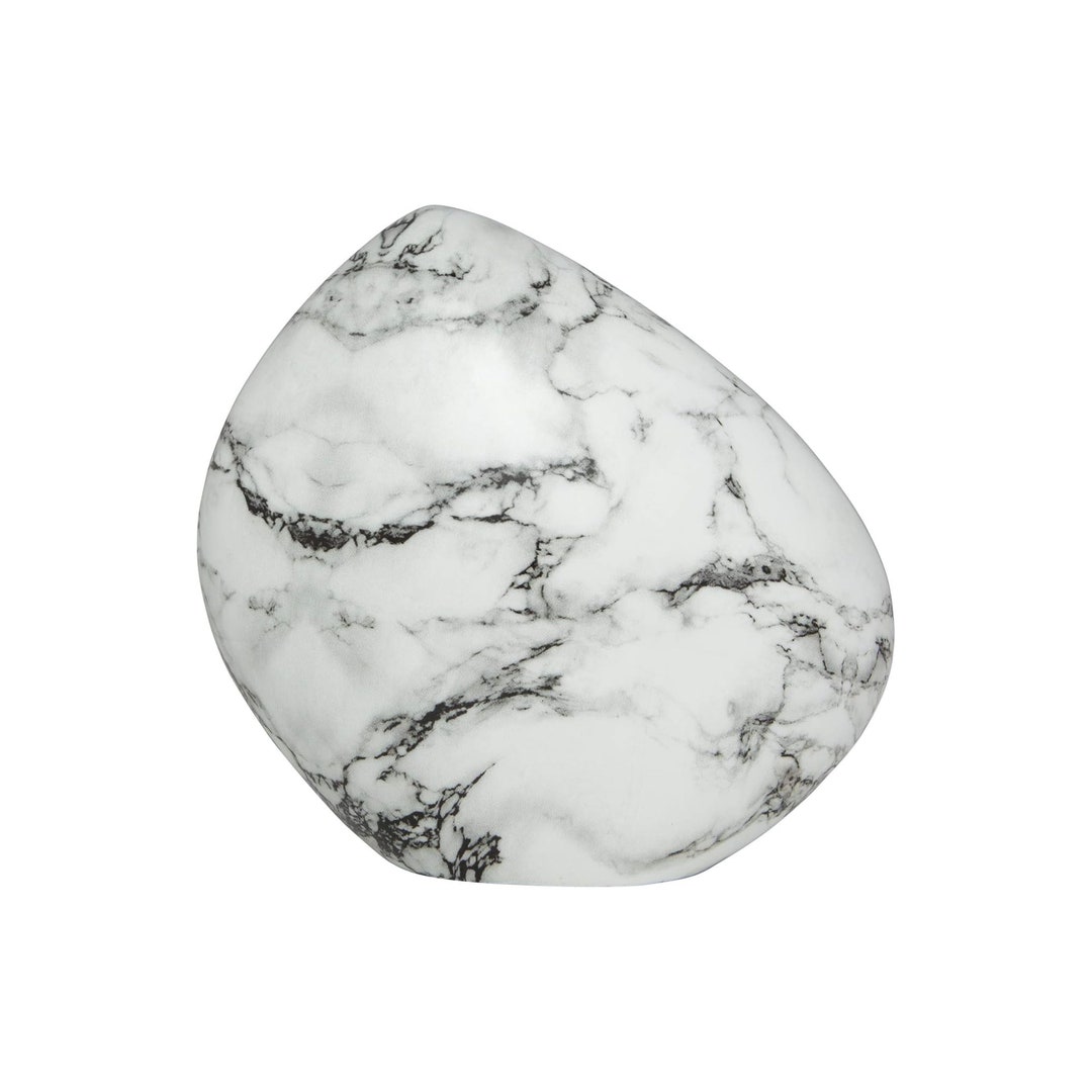 White Marble Cremation Urn - Mountain/rock Funeral Urn - Aluminum ...