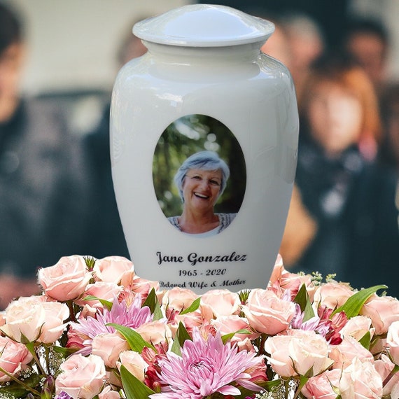 Personalized Funeral Cremation Urn Custom Photo Urn Upload - Etsy